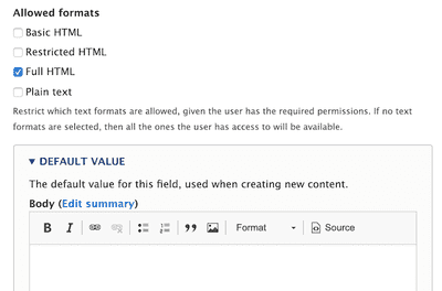 Drupal 8 - How to hide help link About text formats and text format guidelines | GyanBlog